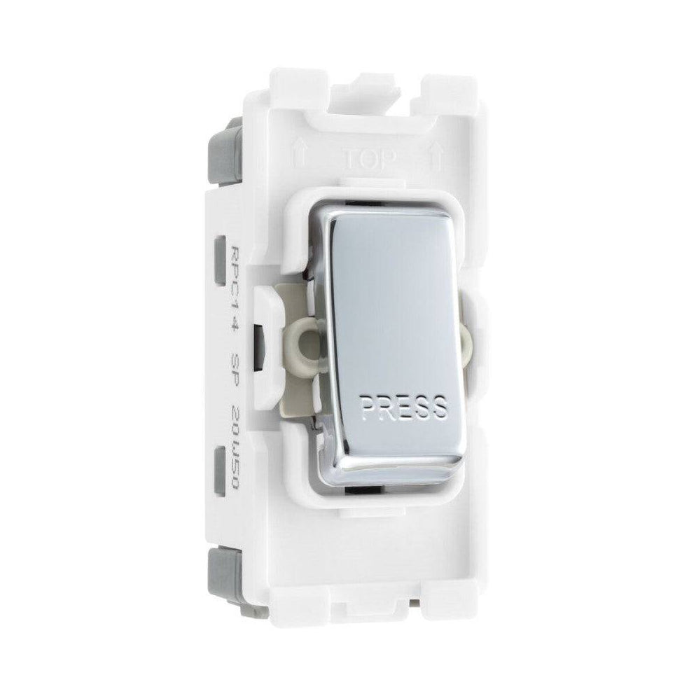 BG Polished Chrome Grid Switch 20 Amp Retractive RPC14 | RS Electrical ...