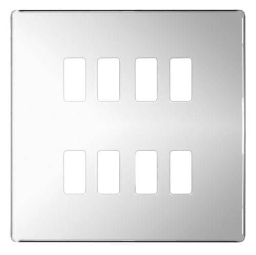 BG Screwless Flat Plate Polished Chrome Grid Plate RFPC8 | RS ...