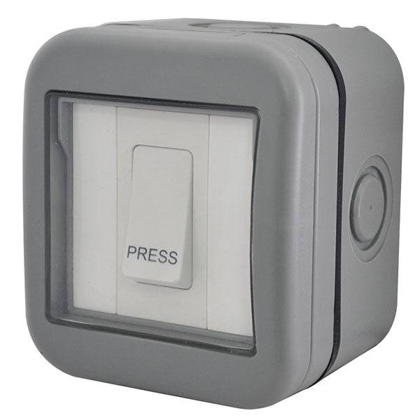 BG Weatherproof Bell Push Light Switch IP55 WPB14 | RS Electrical Supplies