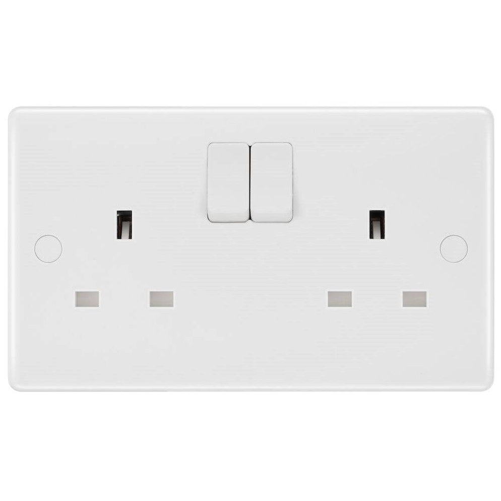 BG White Moulded 13A SP Double Socket 822 | RS Electrical Supplies
