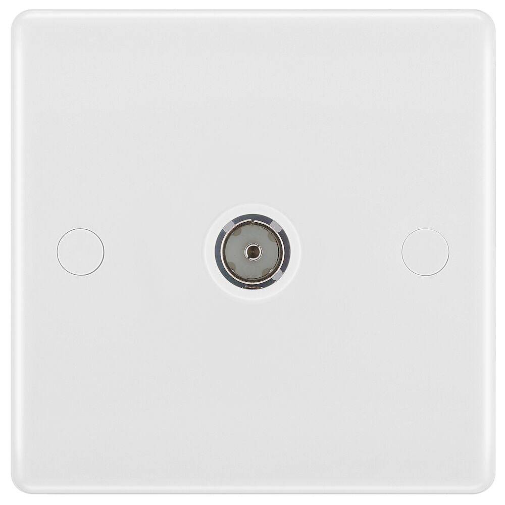 BG White Moulded Isolated Co-axial Socket 862 | RS Electrical Supplies