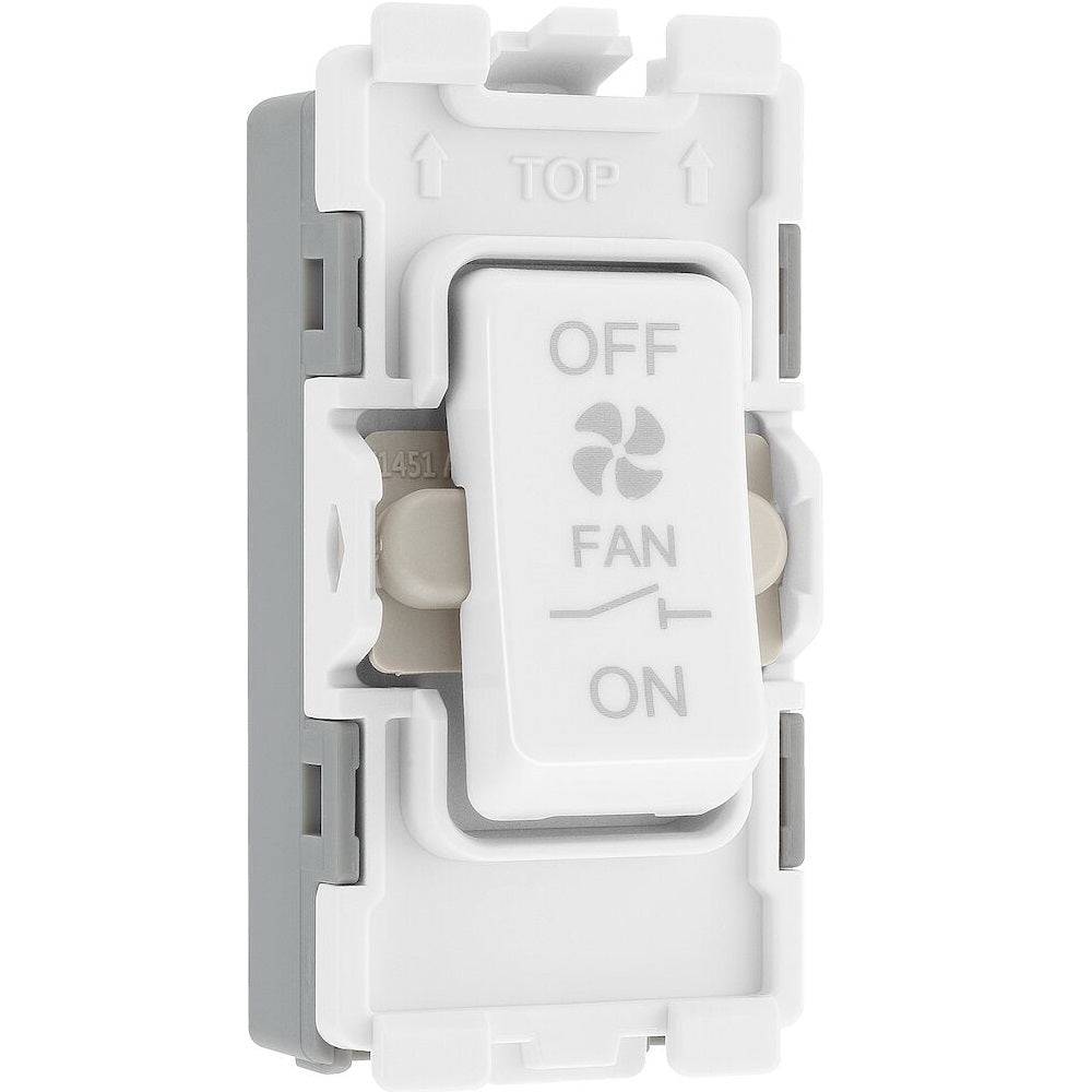 BG White Moulded PVC 10A Fan Isolator Grid Module R15| RS Electrical ...