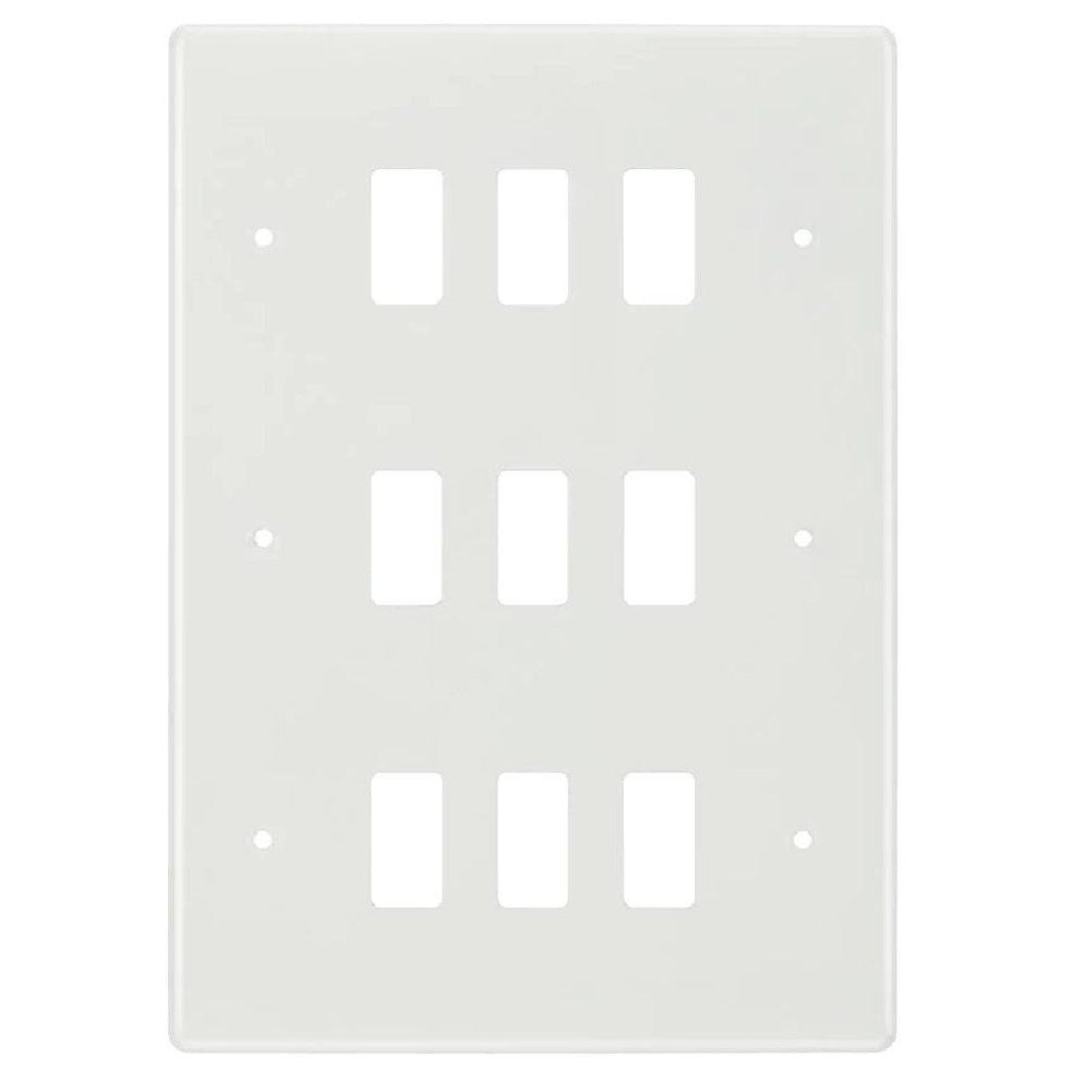 BG Moulded White PVC 9G Grid Plate R89 | RS Electrical Supplies