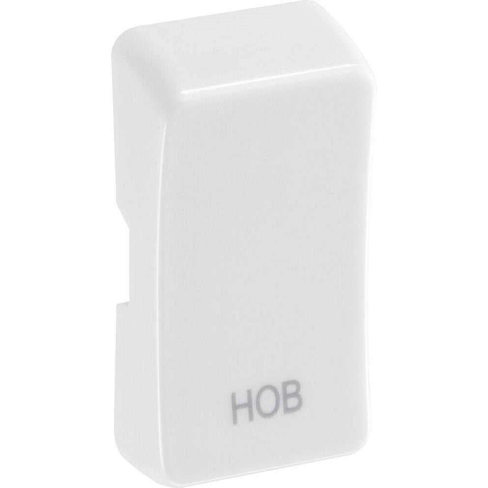 BG White Moulded PVC Engraved Hob Grid Rocker Cap RRHBW| RS Electrical ...