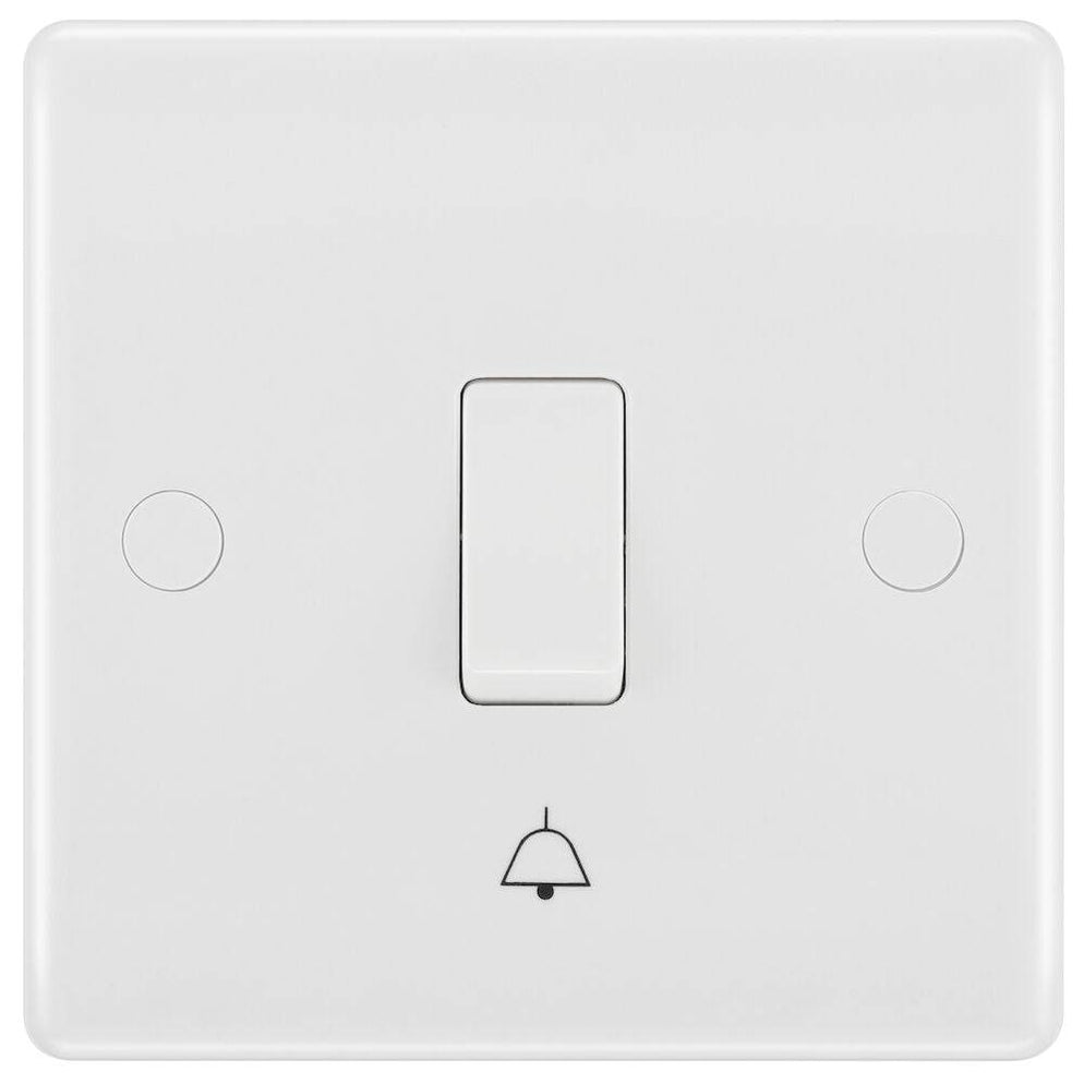 BG White Moulded Retractive Bell Push Switch 814 | RS Electrical Supplies