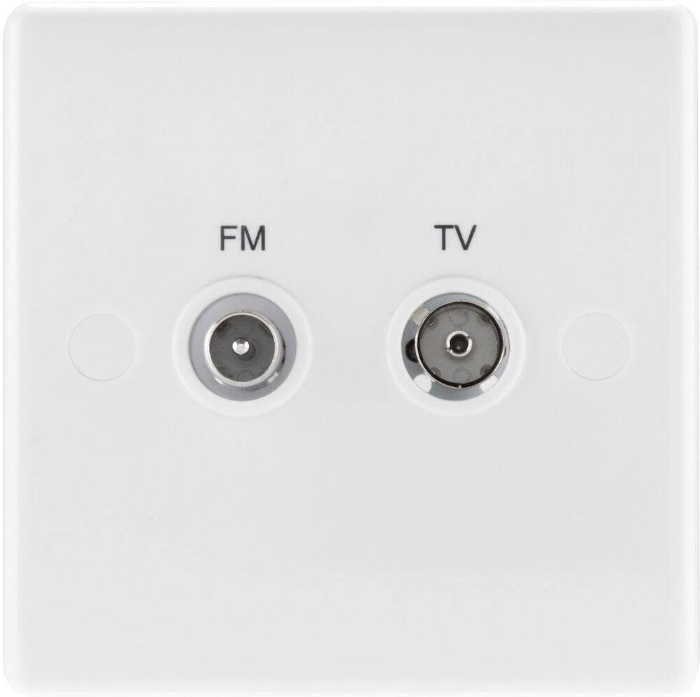 BG White Moulded TV & FM Socket 866 | RS Electrical Supplies