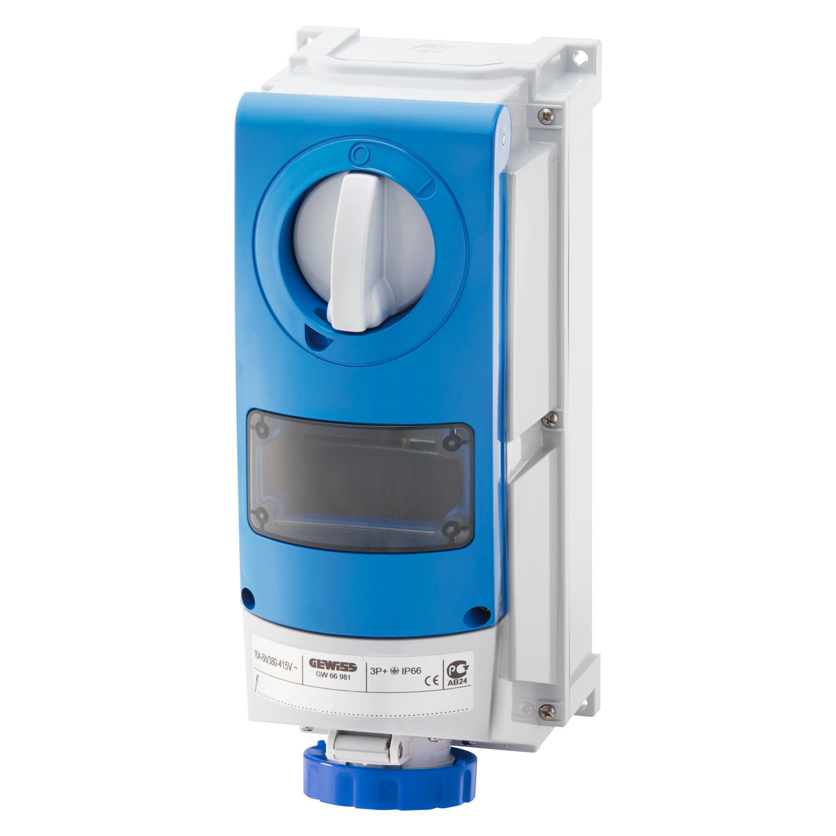 Gewiss Vertical Interlocked Socket 63A 240V + RCD Facility GW66869 | RS ...