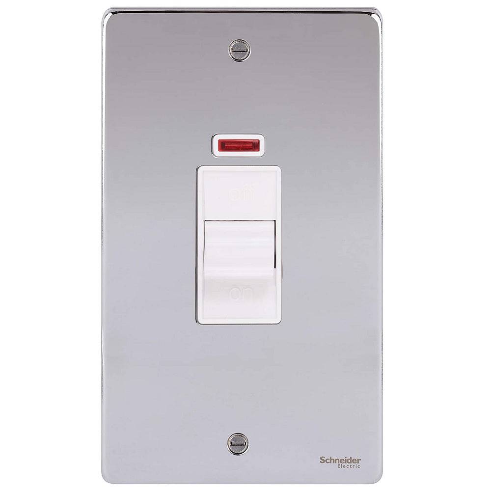 Schneider Ultimate Low Profile Polished Chrome 50A DP Control Switch ...