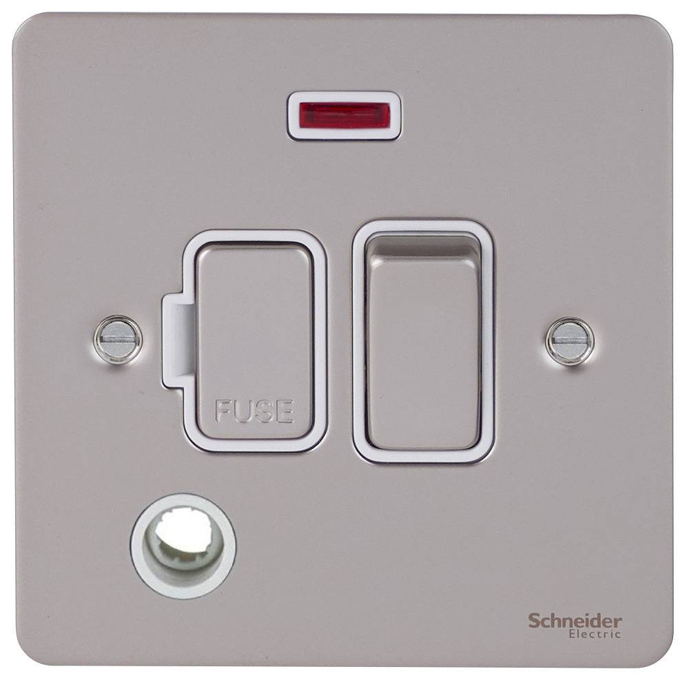 Schneider Ultimate Flat Plate Pearl Nickel 13A DP Switched Spur with ...