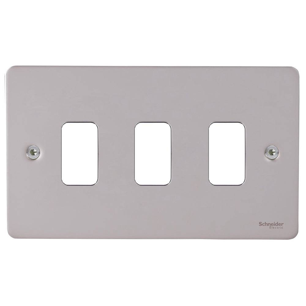 Schneider Ultimate Flat Plate Pearl Nickel 3G Grid Plate GUG03GPN | RS ...