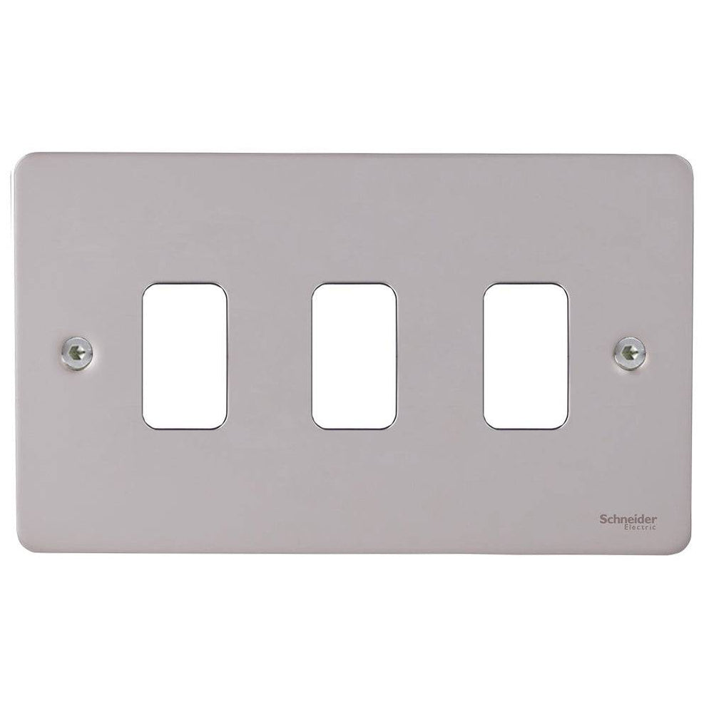 Schneider Ultimate Flat Plate Pearl Nickel 3G Grid Plate GUG03GPN | RS ...