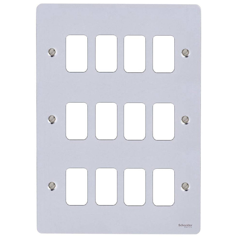 Schneider Ultimate Flat Plate Polished Chrome 12G Grid Plate GUG12GMS ...