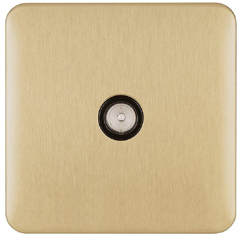 Schneider Lisse Deco Satin Brass Co-axial Socket GGBL7010BSB | RS ...
